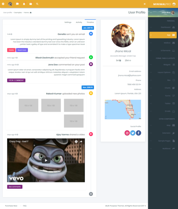 Get Minimal Pro RTL Admin Templates From Bootstrap Admin Template