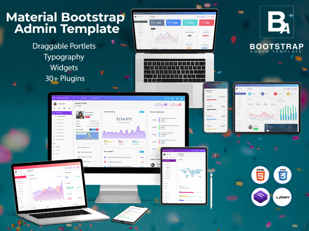 Material Bootstrap Admin Template - Bootstrap Admin Template