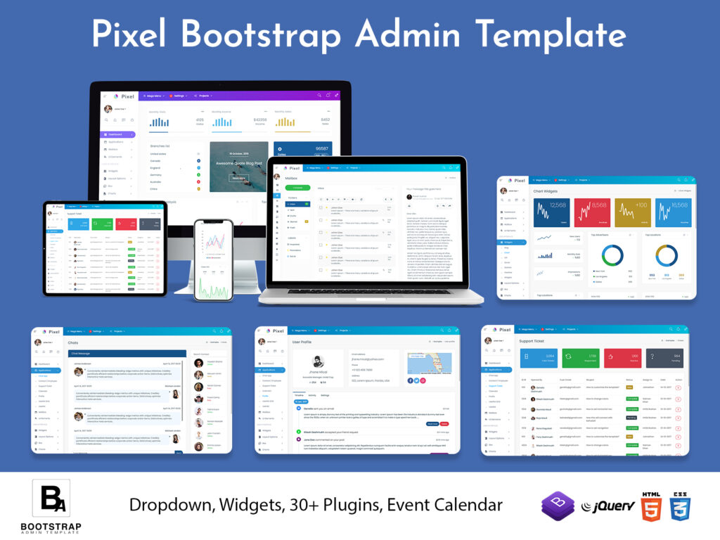 Pixel Bootstrap Admin Template (20) - Bootstrap Admin Template