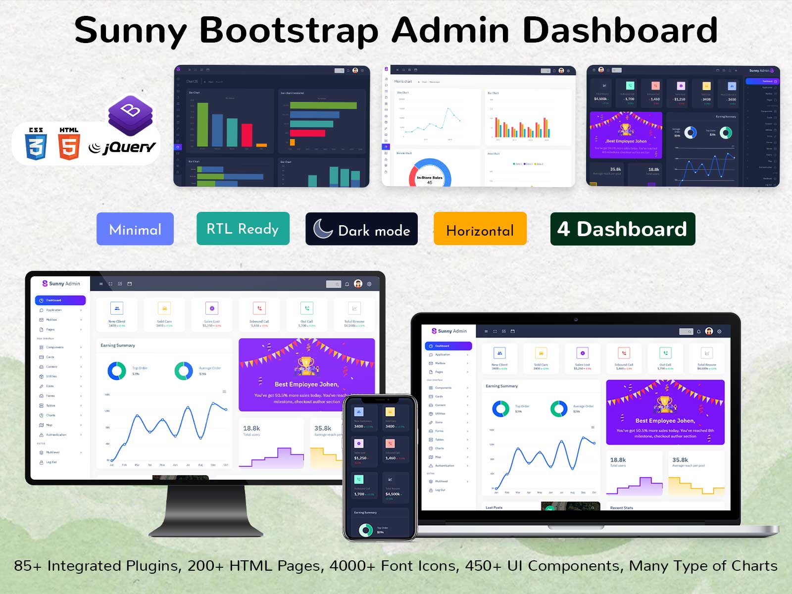 Sunny-Bootstrap-Admin-Dashboard - Bootstrap Admin Template