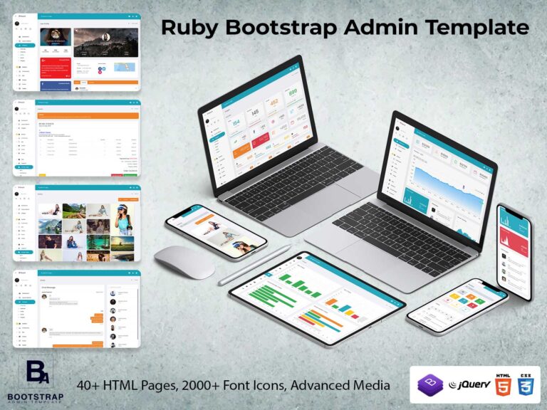 Ruby-Bootstrap-Admin-Template - Bootstrap Admin Template