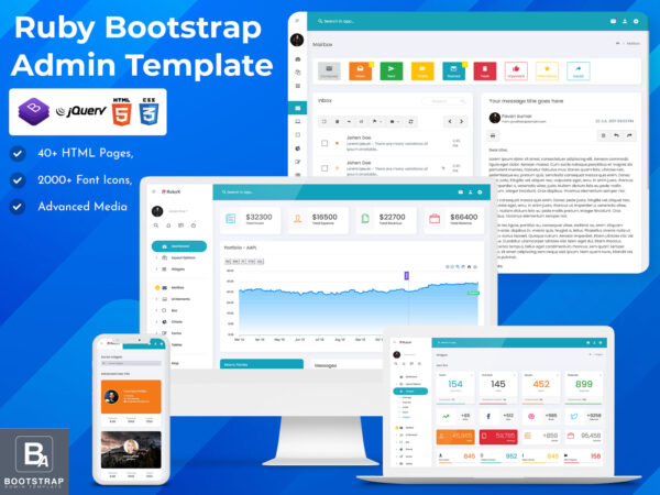 Ruby-Bootstrap-Admin-Template - Bootstrap Admin Template
