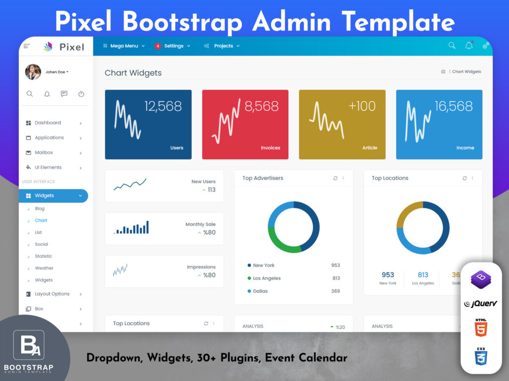 Pixel-Bootstrap-Admin-Template - Bootstrap Admin Template